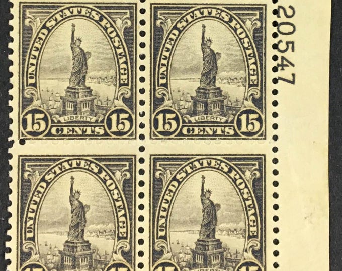 United States 1931 Statue of Liberty Plate Block of Four 15-cent ...