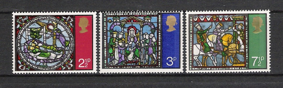 Stained Glass Windows Set of Three Great Britain Postage Stamps Issued ...