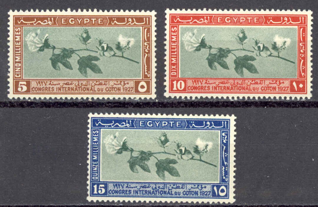 Egyptian Cotton Set of Three Egypt Postage Stamps Issued 1927 - Etsy