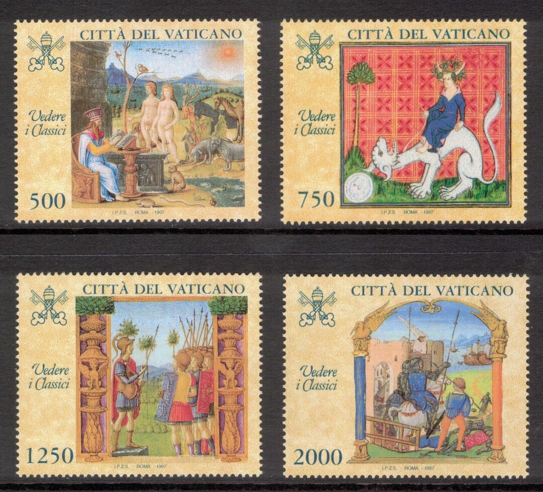 Classic Art Set of Four Vatican City Postage Stamps Issued 1997 - Etsy
