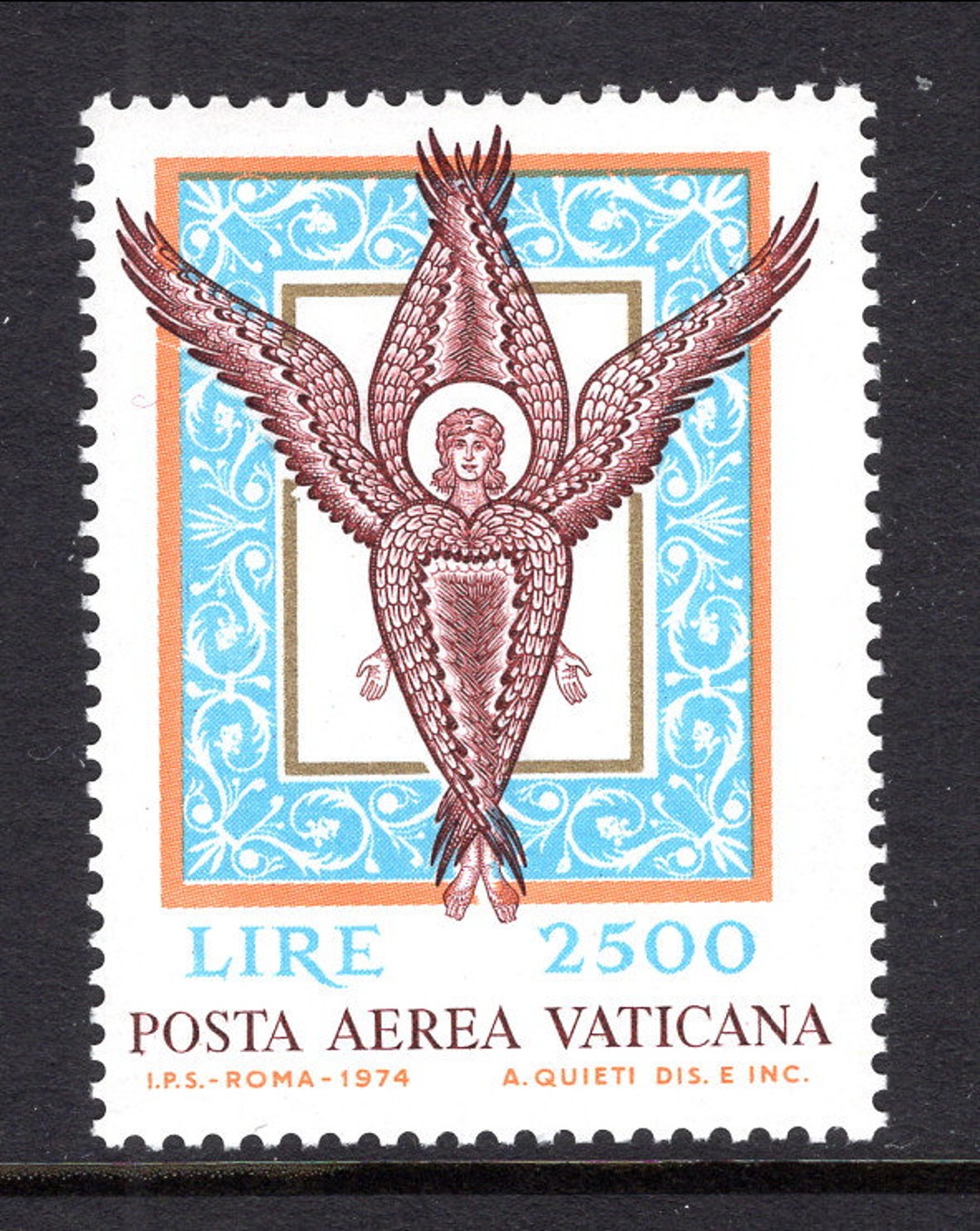 Seraph Vatican City Air Mail Postage Stamp Issued 1974 - Etsy