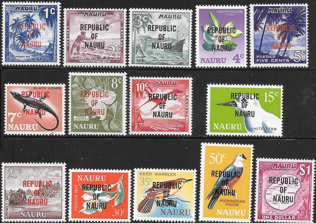 Nauru Set of Fourteen Postage Stamps Issued 1968 - Etsy