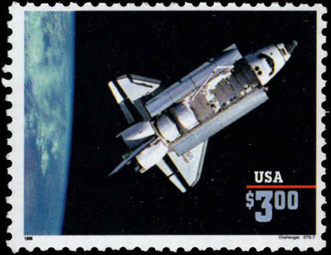 Space Shuttle Challenger Three Dollar United States Priority Mail ...