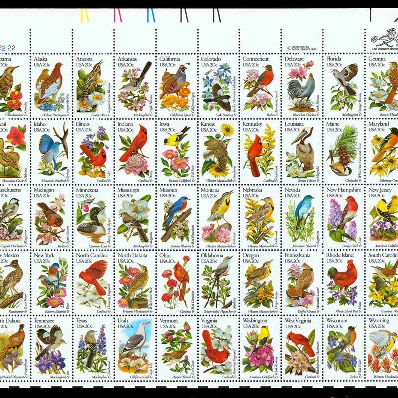 Vintage Bird Stamps - Etsy