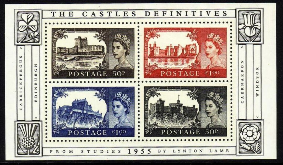Great Britain 2005 British Castles Souvenir Sheet of Four Postage ...