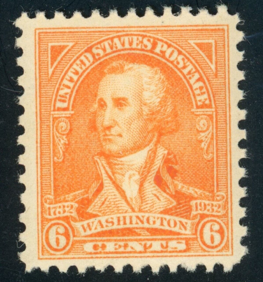 George Washington Bicentennial 6-cent United States Stamp Issued 1932 ...