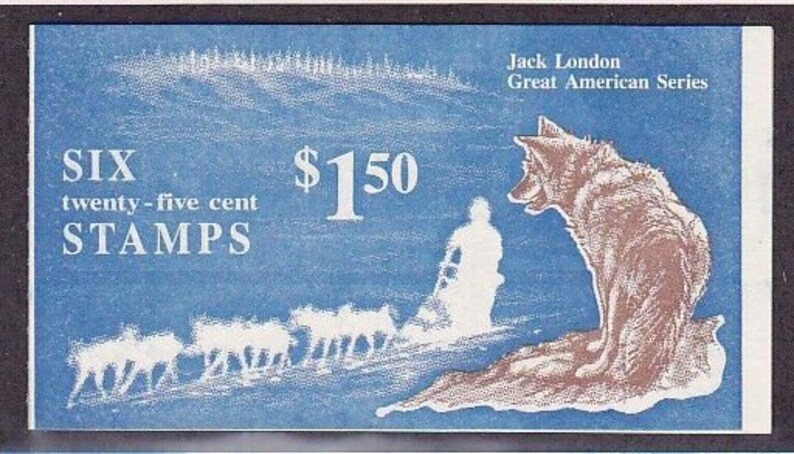 US 1988 Jack London Booklet of Six 25-cent Postage Stamps Mint Never ...