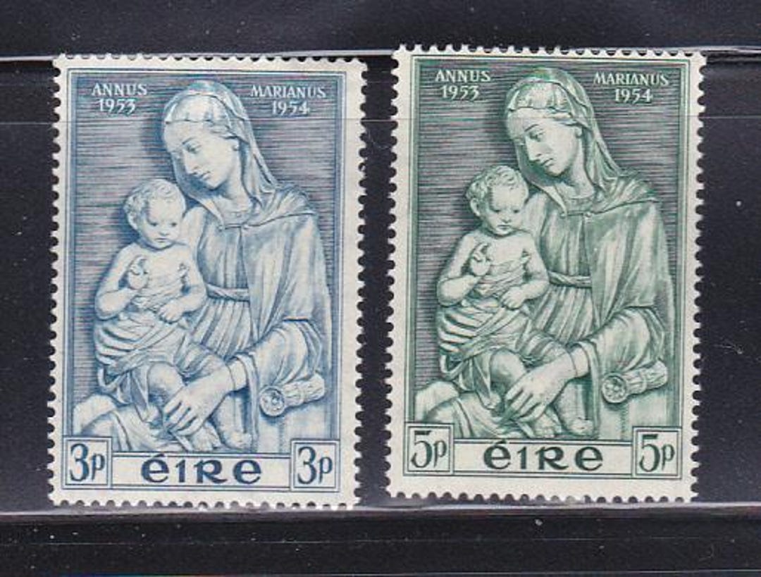 Ireland 1954 Marian Year Set of 2 Postage Stamps Mint Never Hinged - Etsy