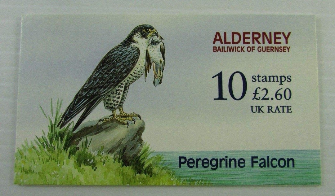 Peregrine Falcon Booklet of Ten Alderney Postage Stamps Issued 2000 - Etsy