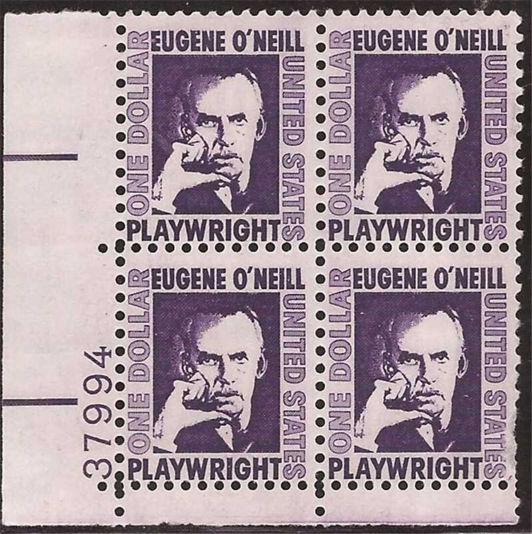 US 1967 Eugene O'neill Plate Block of Four Postage Stamps Mint Never ...