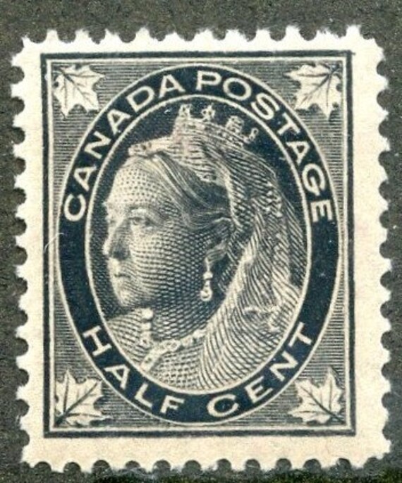 1897 Queen Victoria Half Cent Canada Postage Stamp Mint Never - Etsy