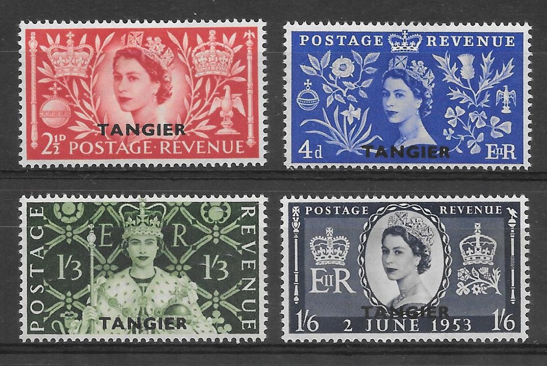 1953 Queen Elizabeth II Coronation Set of Four British Offices Abroad ...