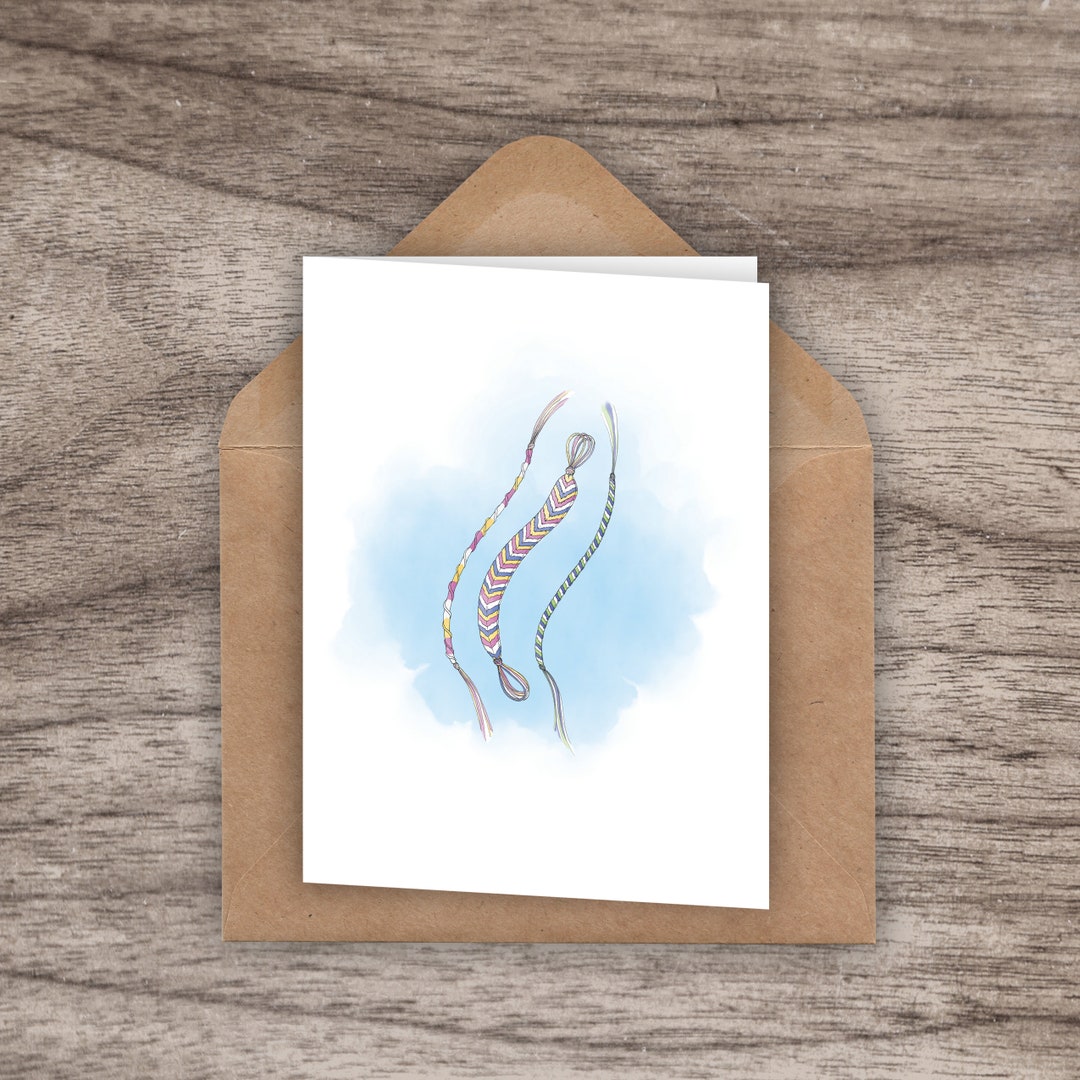 Friendship Bracelet "sup Bestie" Greeting Card - Etsy