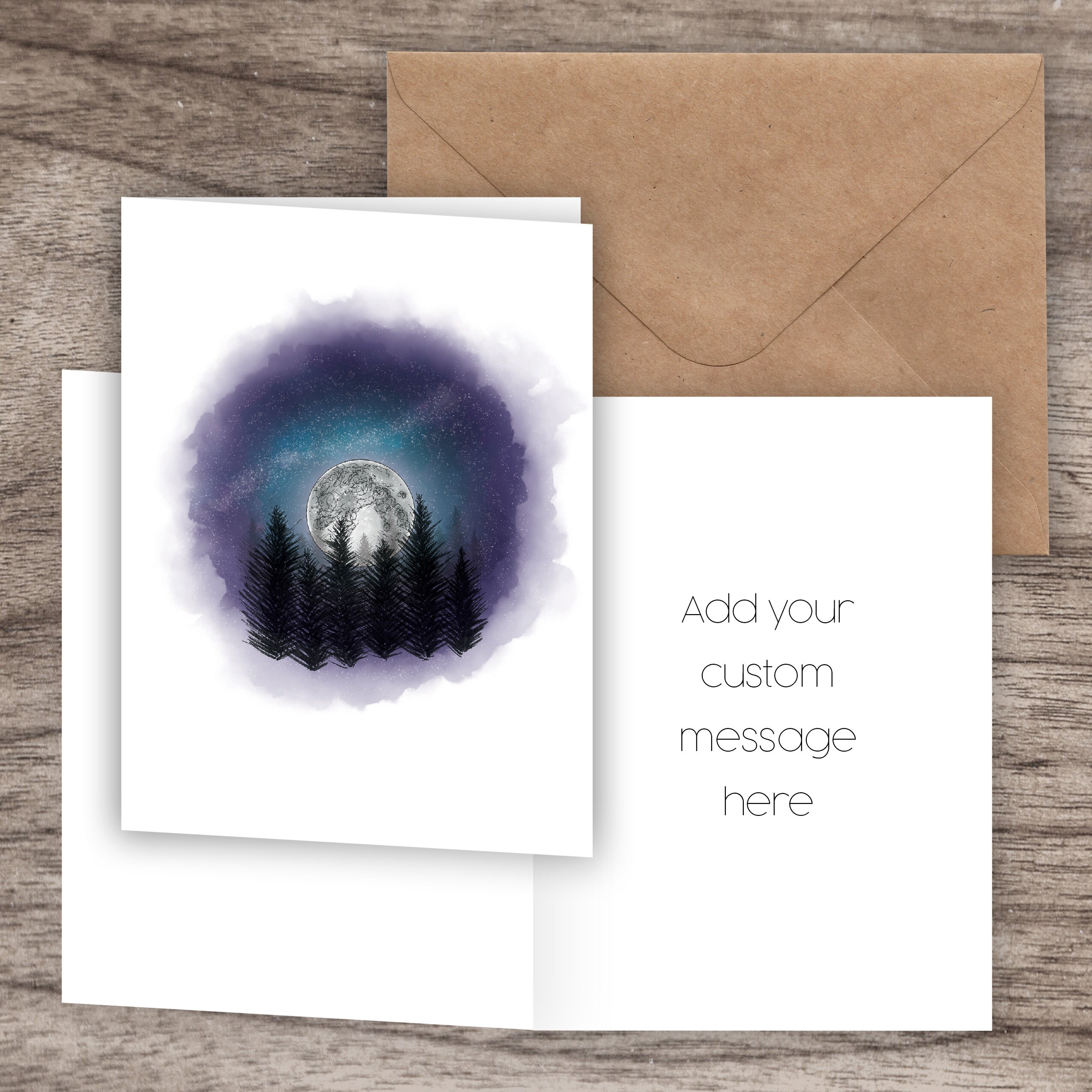 Moon "and Back" Greeting Card - Etsy