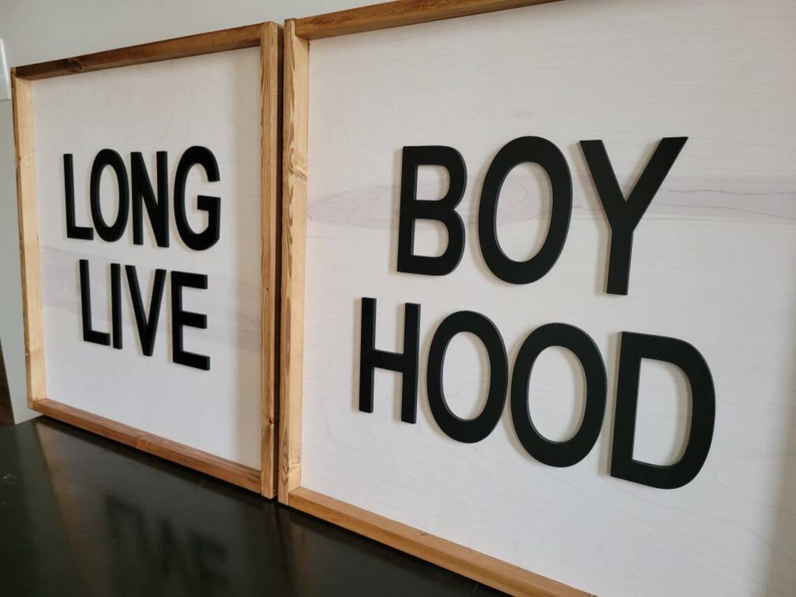 Long Live Boy Hood Sign Set Inspirational Sign Motivational - Etsy
