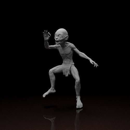 Gollum Lotr/hobbit 3D Printed Unpainted Unassembled Resin Model Kit - Etsy