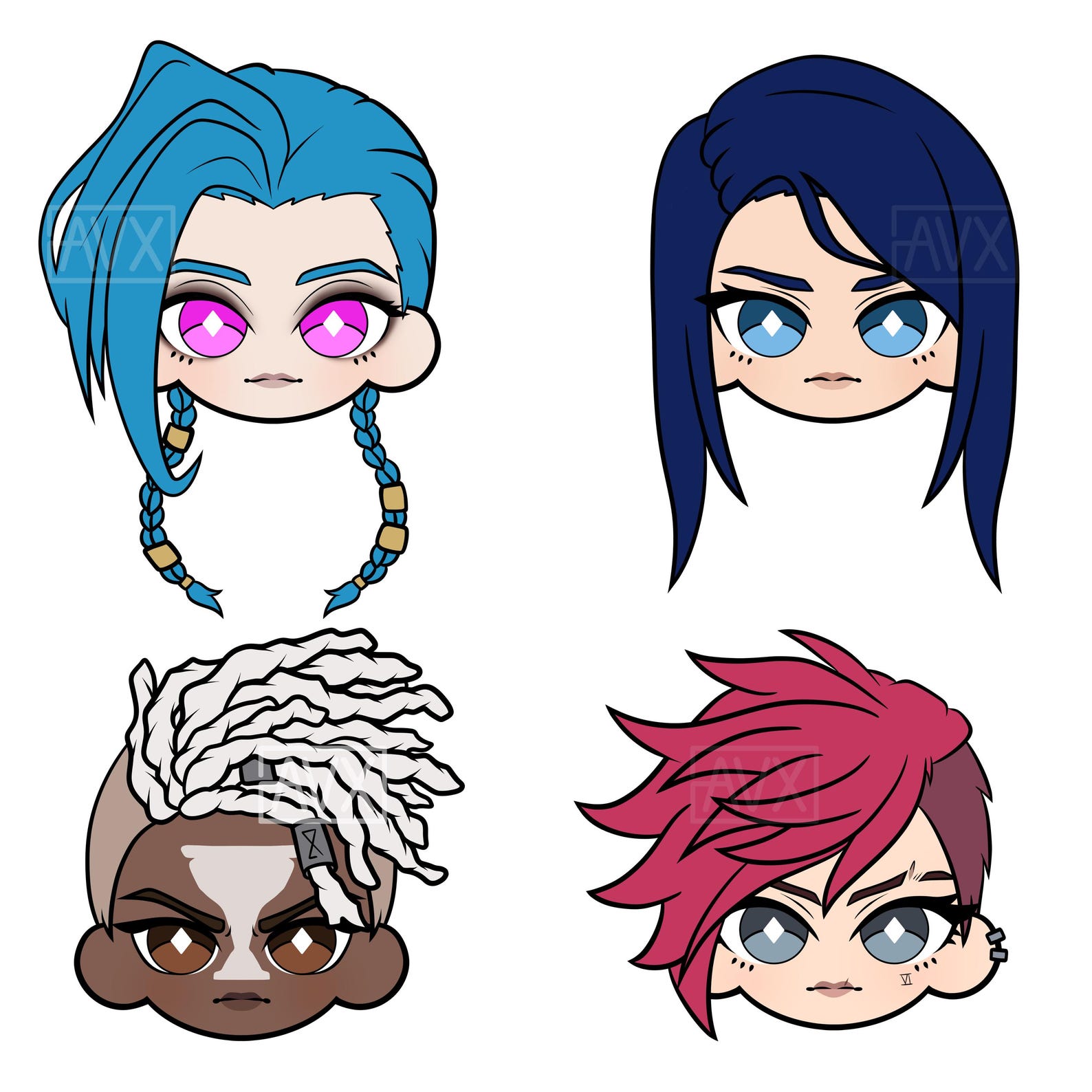 Arcane Chibi Stickers - Etsy
