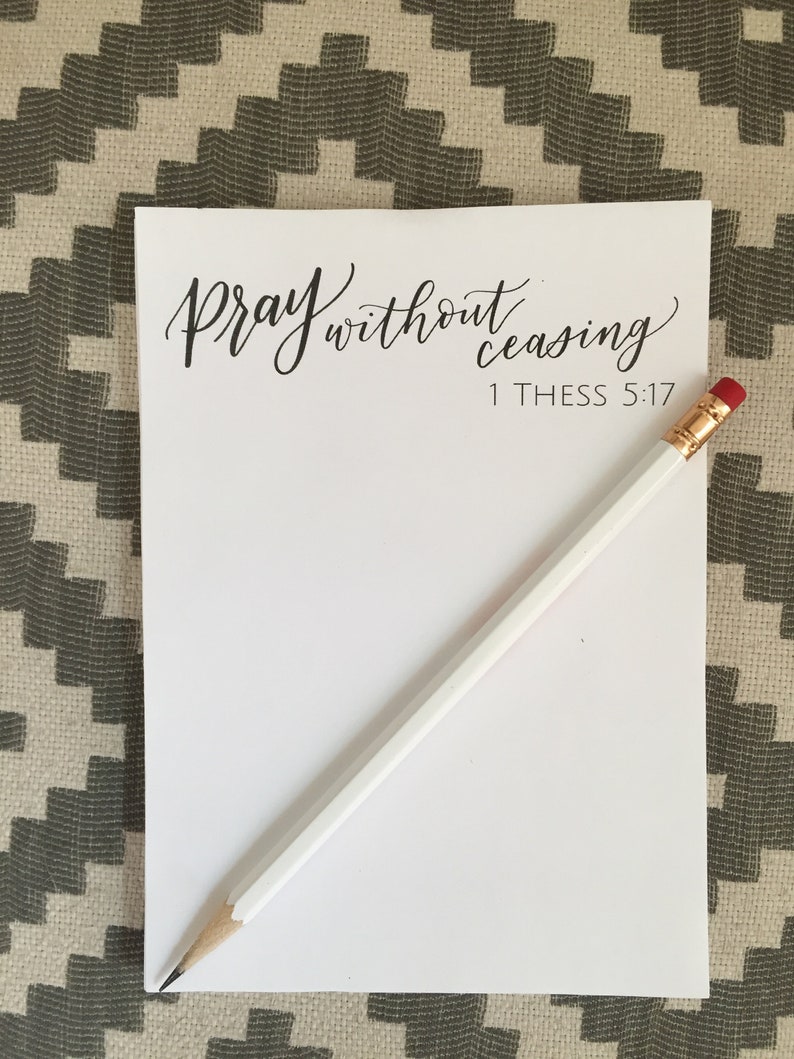 Prayer or To-do List Notepad - "pray Without Ceasing" - Etsy