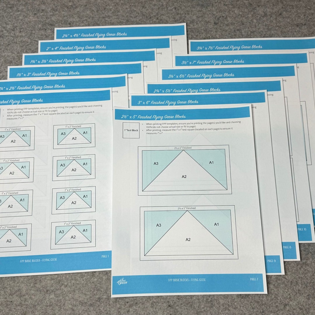 FPP Template Pack: Flying Geese - Etsy