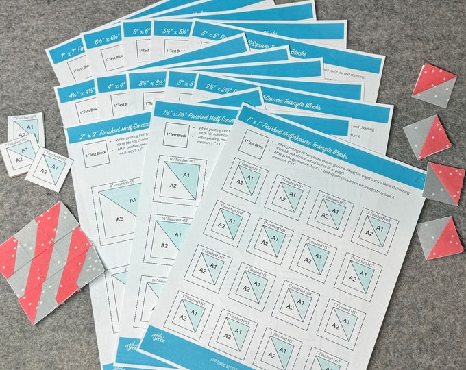 FPP Template Pack: Half-square Triangles - Etsy