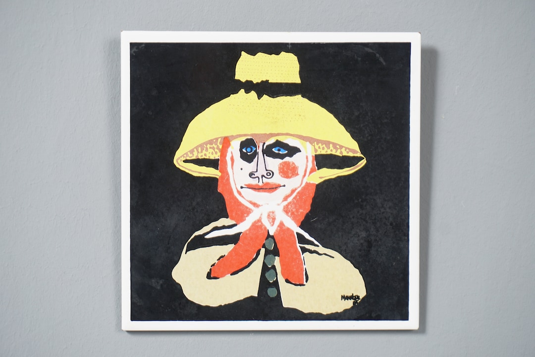 Vintage César Manrique Art Wall Tile Ceramic Tile Wall Tile Wall ...