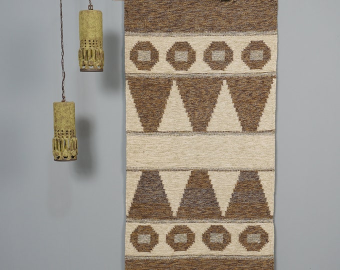 Vintage Handwoven Ethiopian Lion of Judah Kilim Rug Wall Hanging Tribal ...