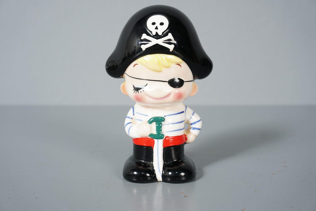 Vintage Pirate Piggy Bank From Japan, 1970s - Etsy
