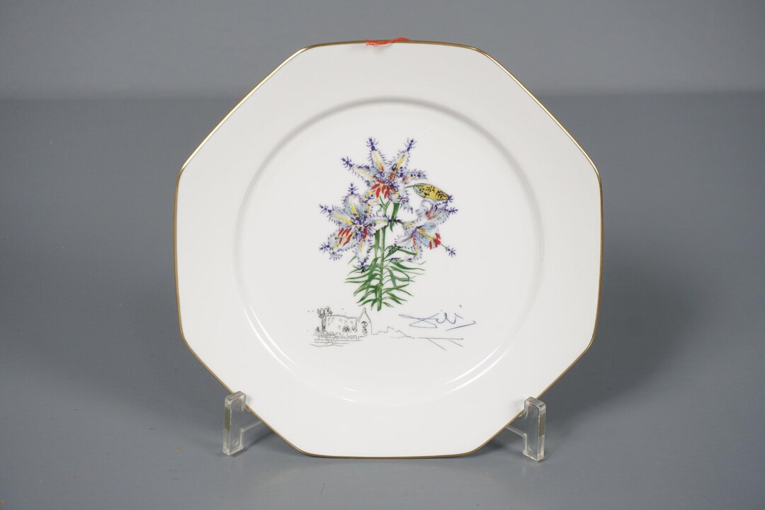Royal Copenhagen Salvador Dali Plate No. 12 Lilium Auratum Formicans ...