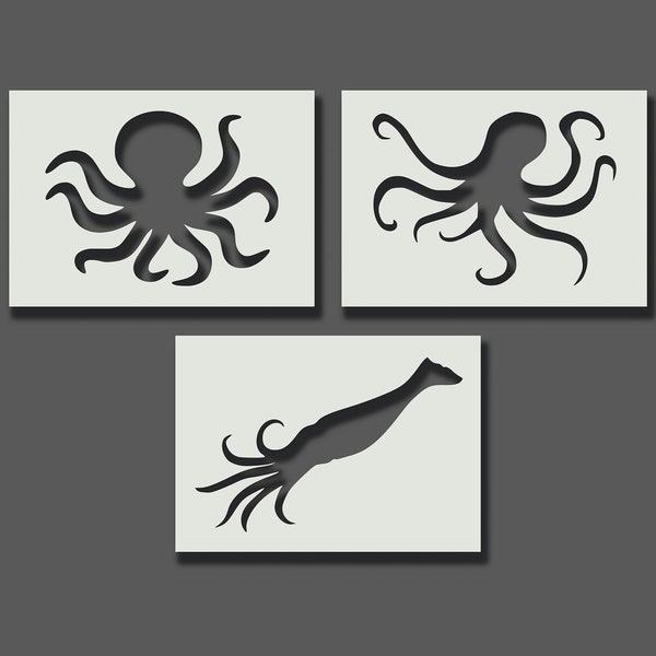 Squid Stencil - Etsy