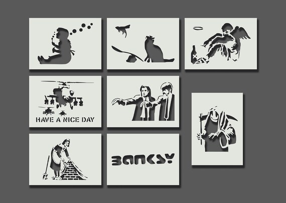 Banksy Stencils Part 3 Reusable Stencils for Wall Art - Etsy UK