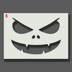 Scary Face / Halloween Part 1 Reusable Stencils for Wall Art, Home ...
