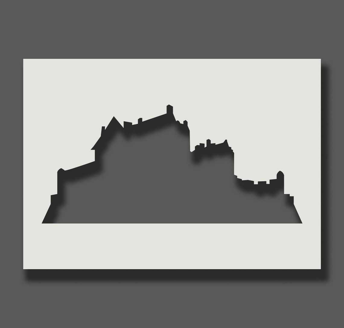 Edinburgh Castle Stencils Reusable Stencils for Wall Art | Etsy