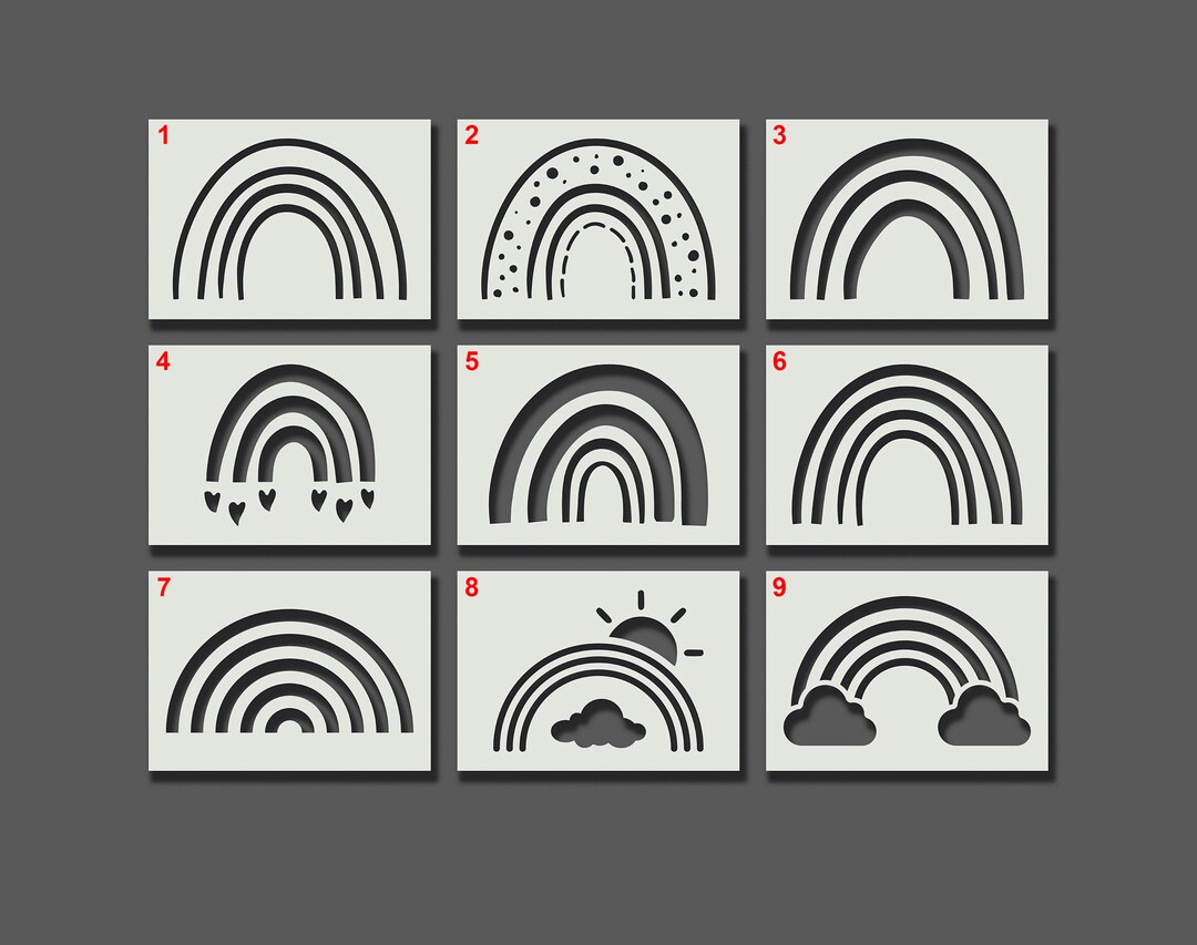 Rainbow Stencils Reusable Stencils Wall Art, Home Décor, Painting, Art ...