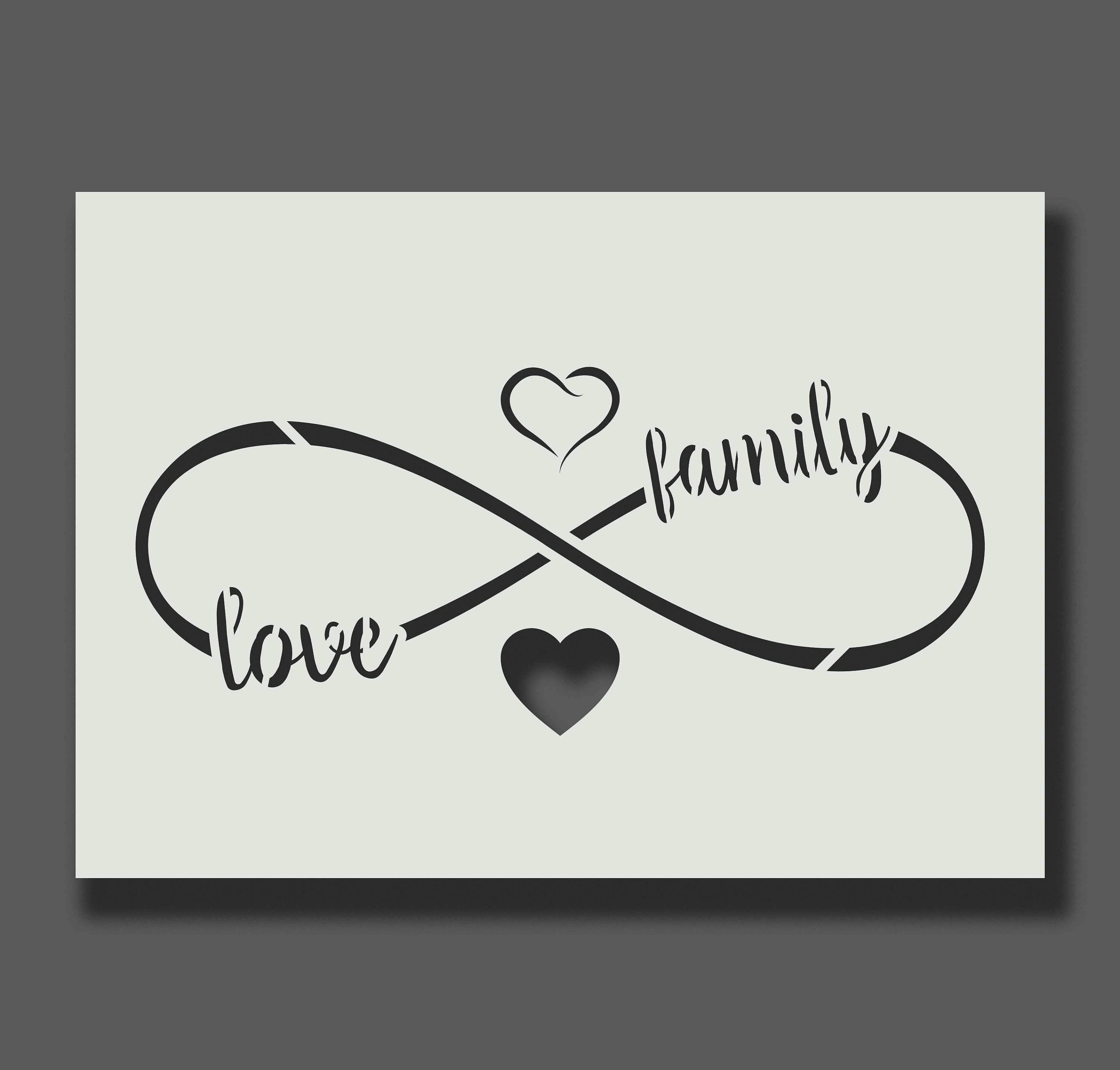 Infinity Love and Family Stencil Reusable Stencils for Wall - Etsy