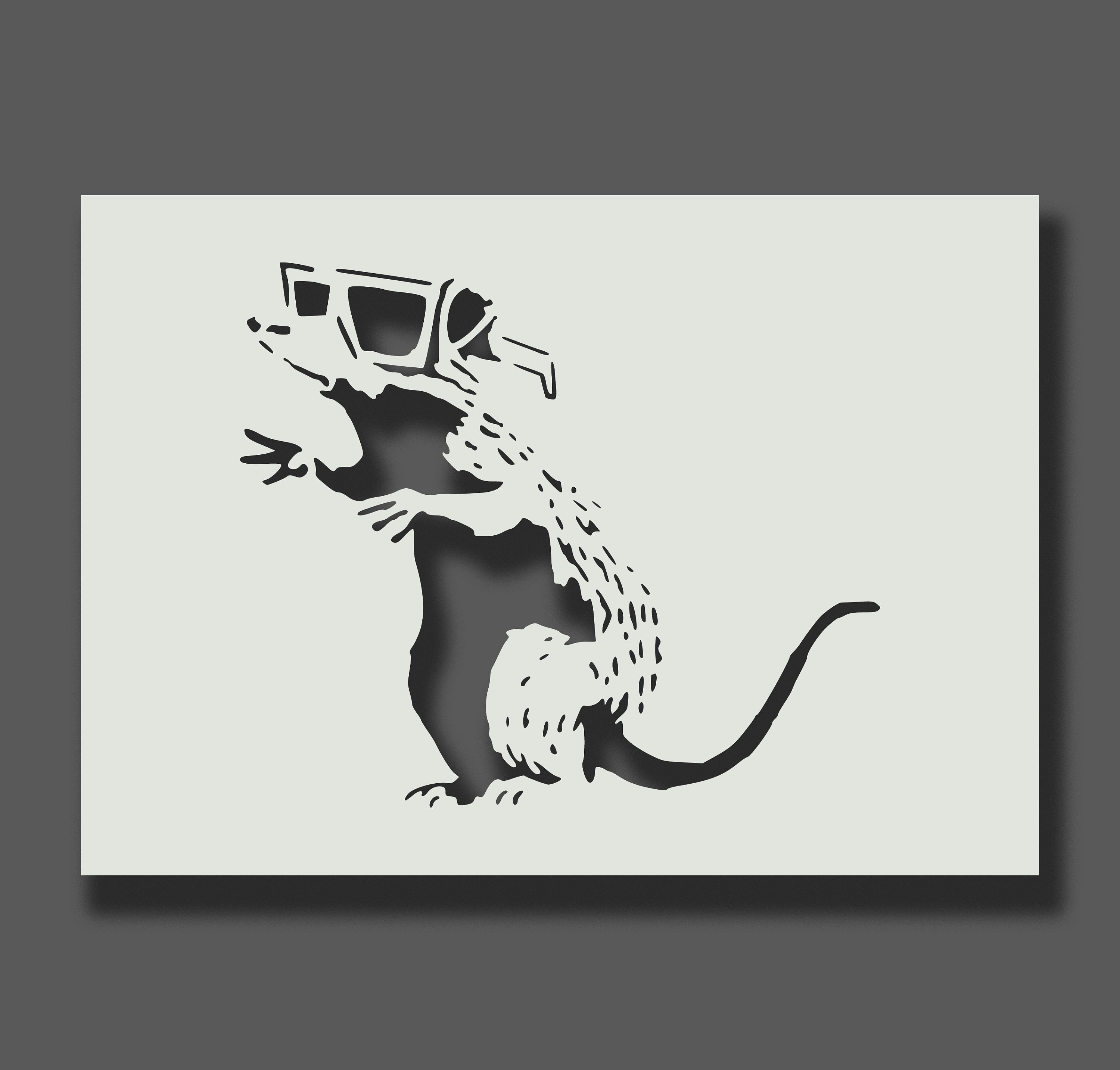 Banksy Rat Stencils Part 1 Reusable Stencils for Wall Art - Etsy UK