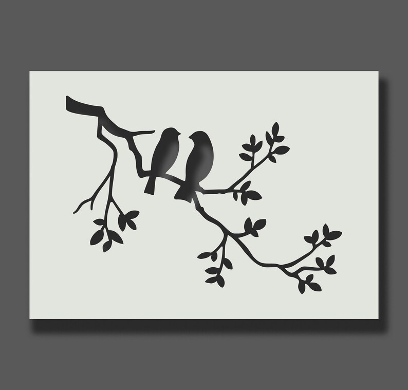 Birds on Tree Branch Stencils Reusable Stencils for Wall - Etsy UK