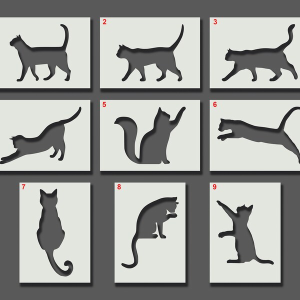 Cat Stencils - Etsy