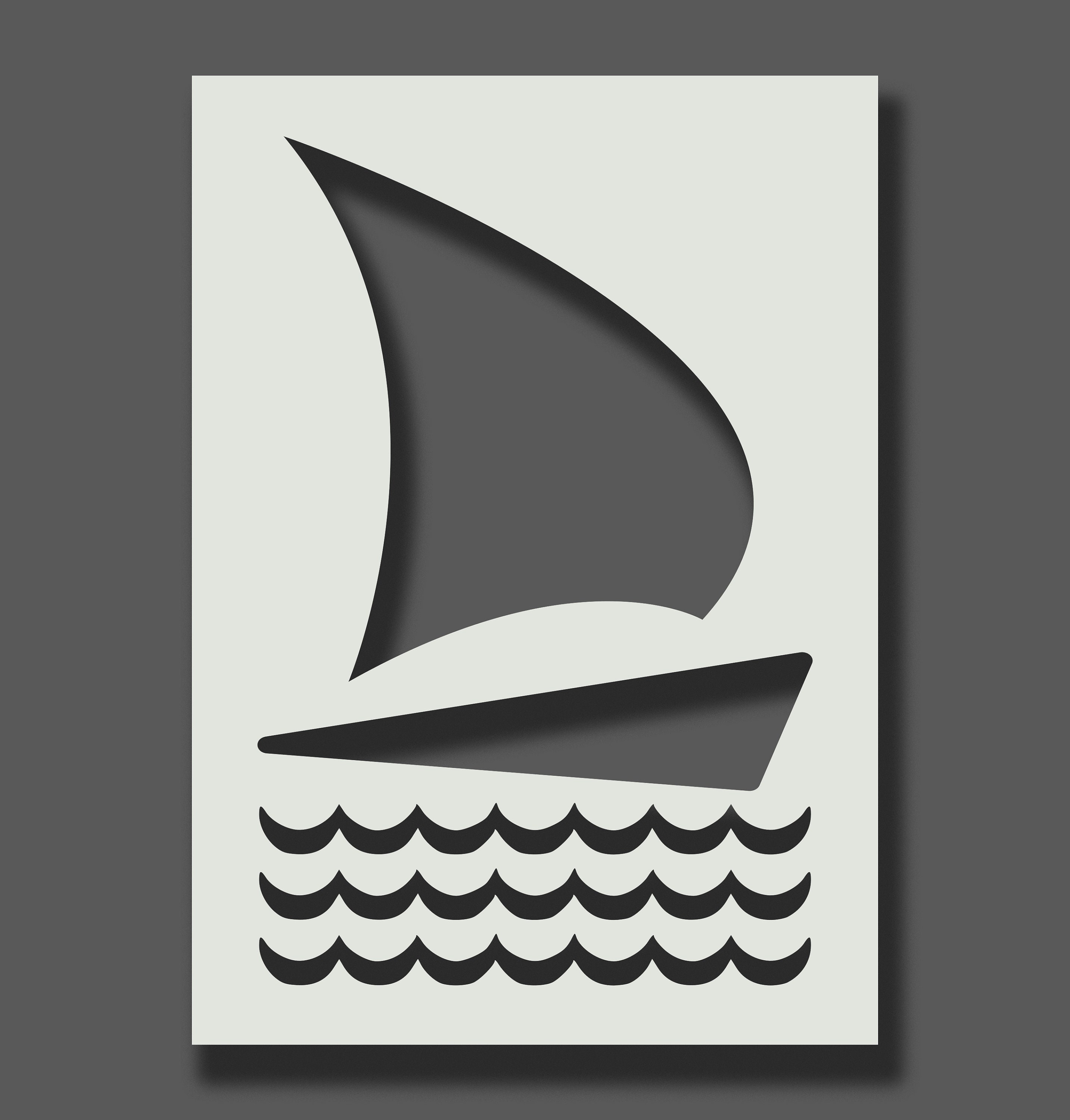 Sail Boat Stencils Reusable Stencils for Wall Art Home | Etsy