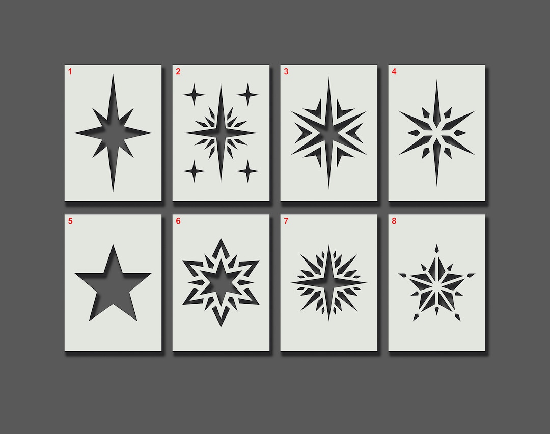 Star Stencils Reusable Stencils for Wall Art, Home Décor, Painting, Art & Craft, Size and Style ...
