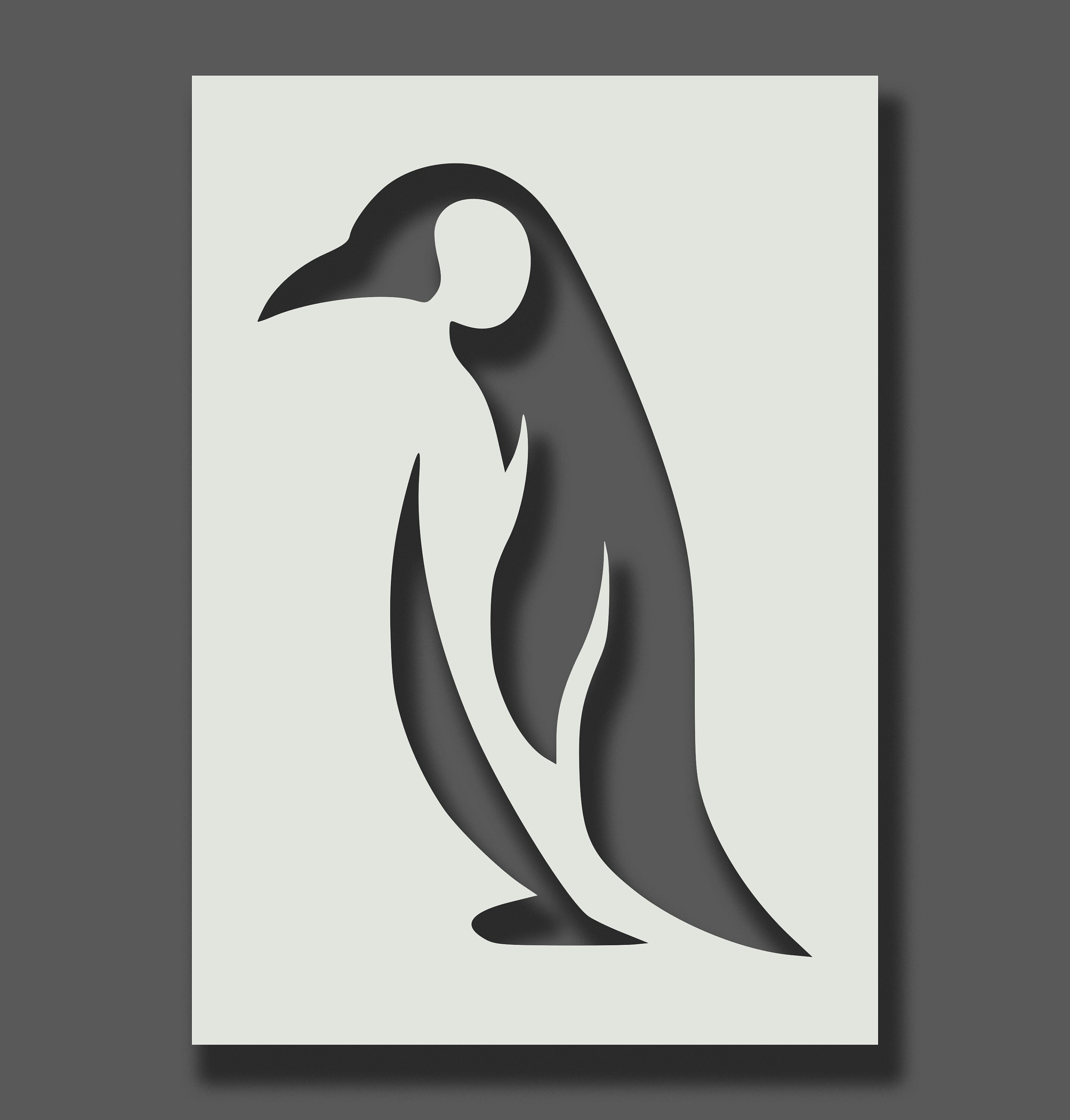 Penguin Stencils Reusable Stencils for Wall Art Home Décor - Etsy