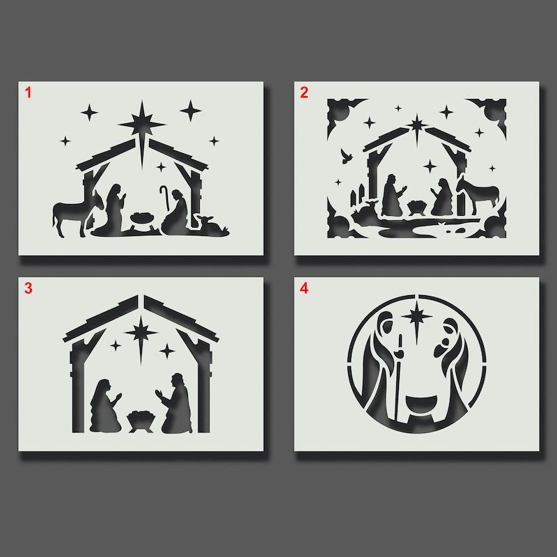 Nativity Stencil - Etsy