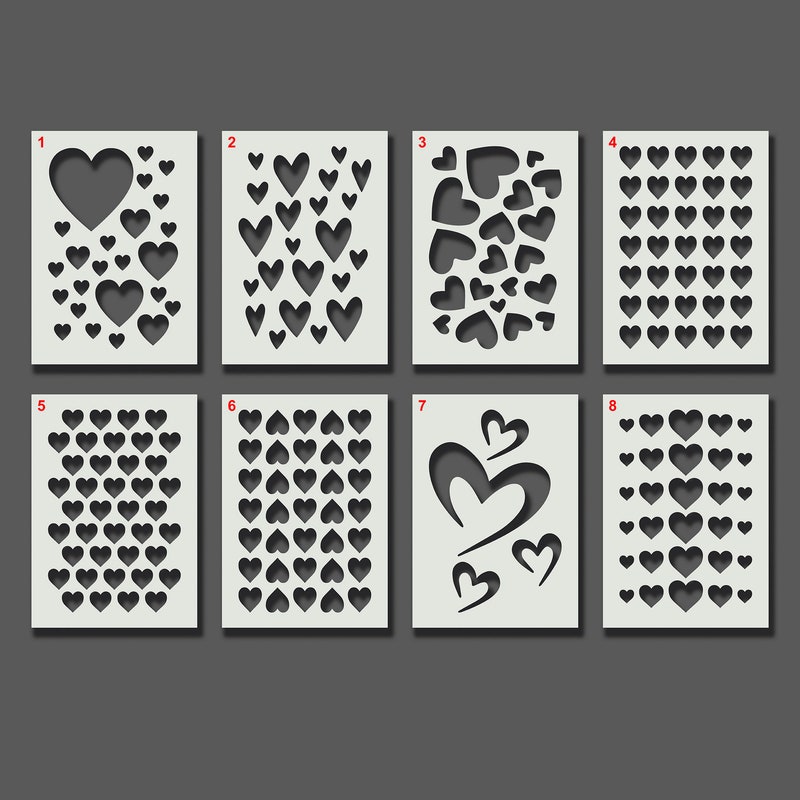Heart Stencil - Etsy