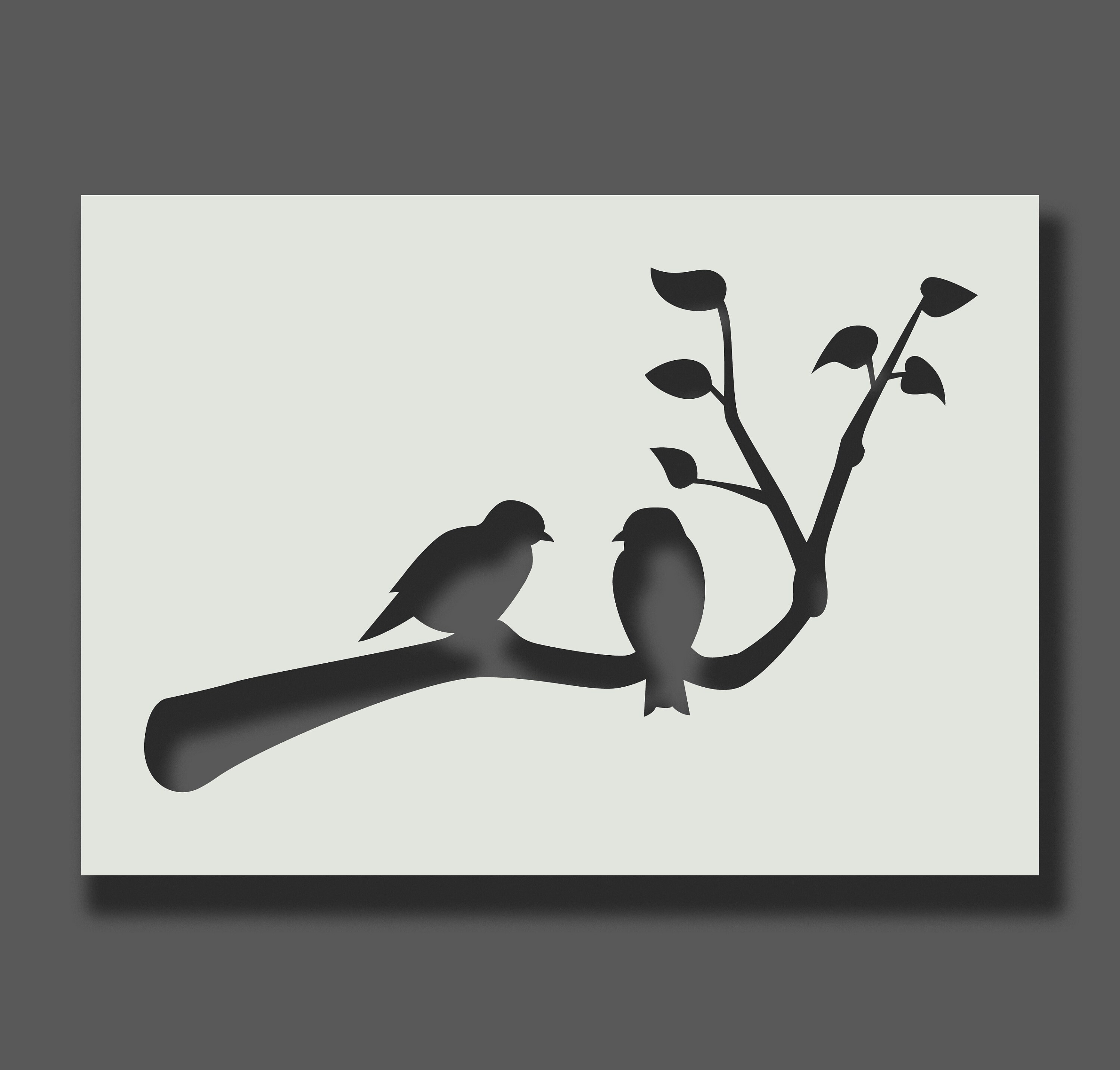Birds on Tree Branch Stencils Reusable Stencils for Wall - Etsy UK
