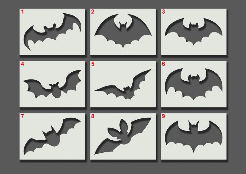 Bat Stencils Reusable Stencils for Wall Art Home Décor | Etsy UK