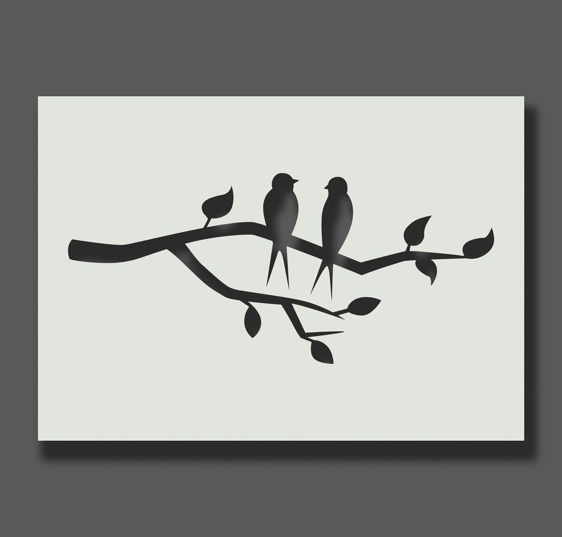 Birds on Tree Branch Stencils Reusable Stencils for Wall | Etsy