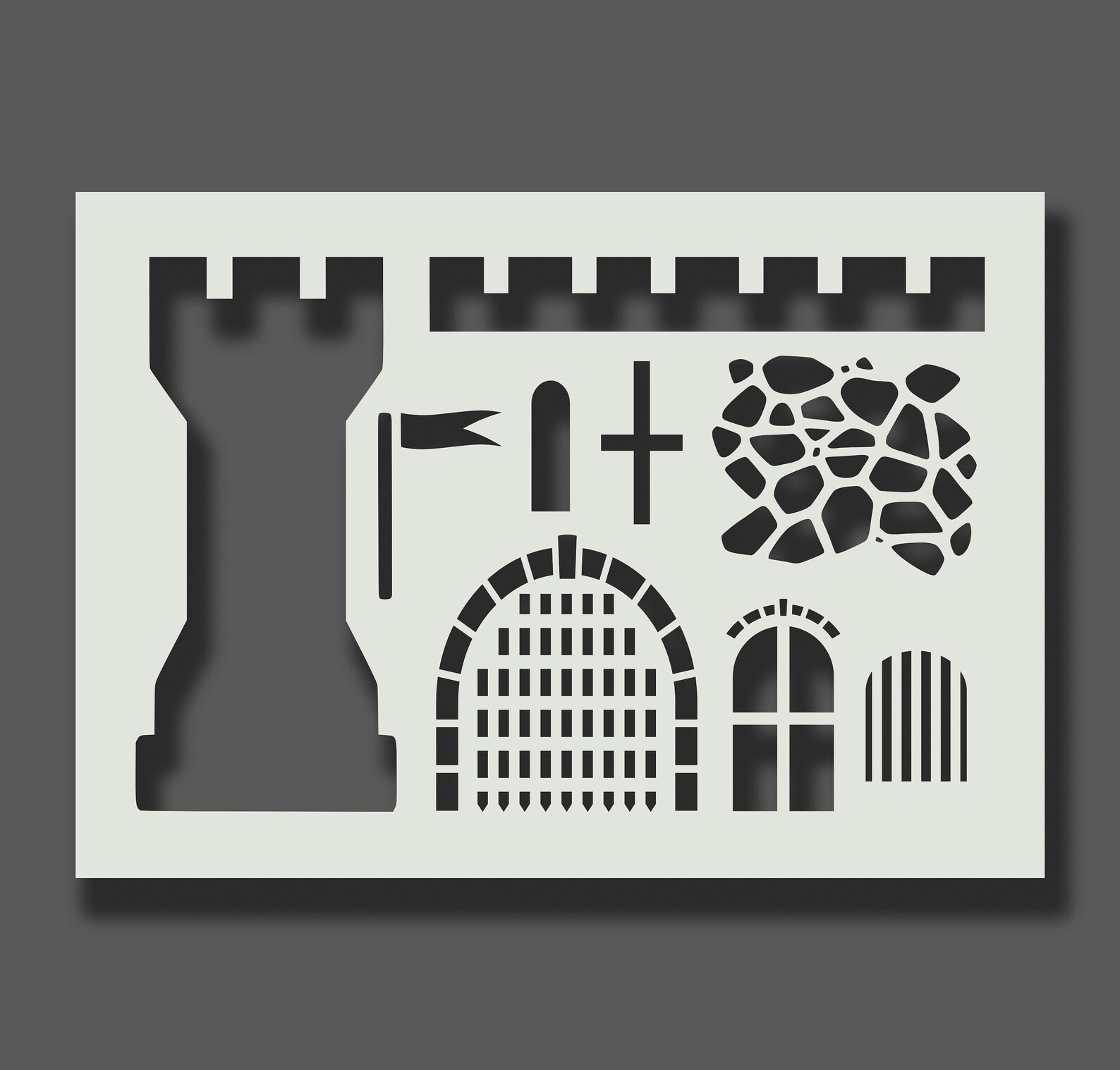 Castle Stencil Make Your Own Castle Reusable Stencils for - Etsy UK