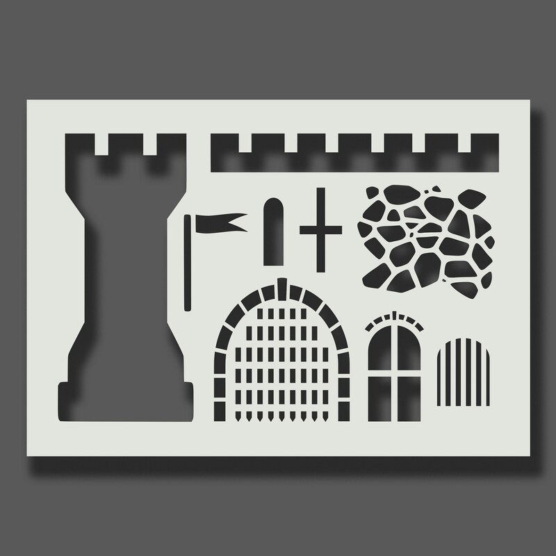 Medieval Wall Stencil - Etsy