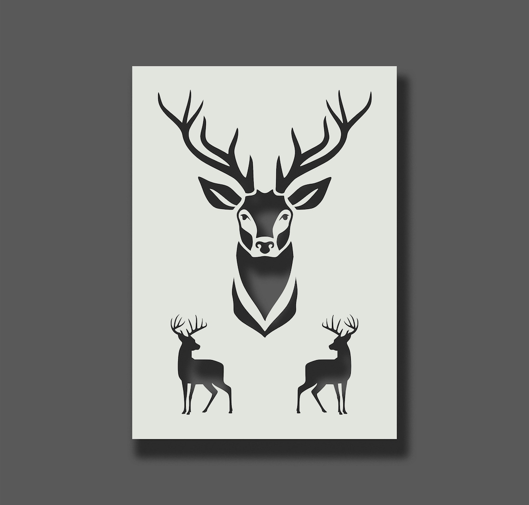Stag Stencil Reusable Stencils for Wall Art, Home Décor, Painting, Art ...