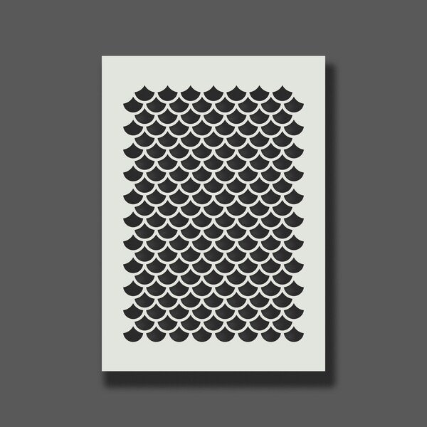 Fish Scale Stencil - Etsy UK