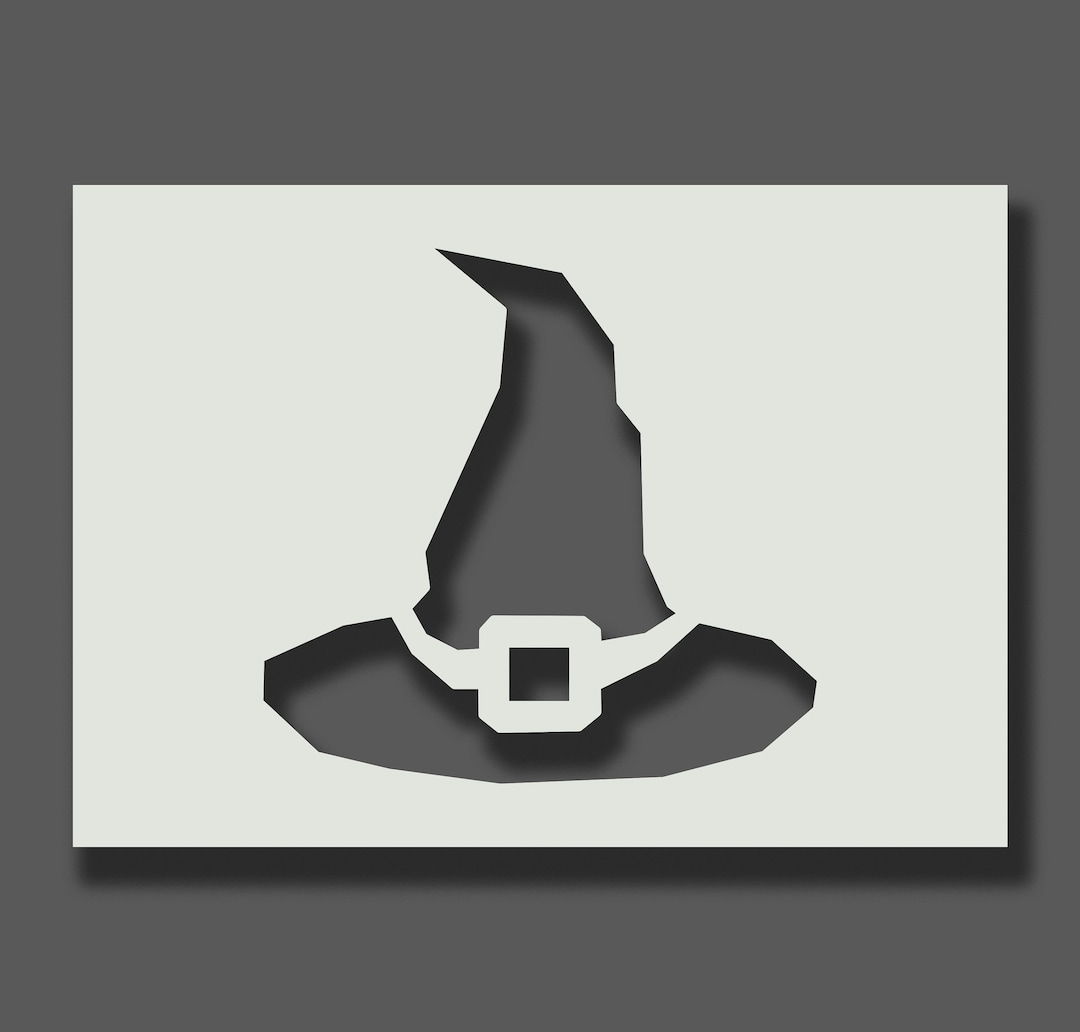 Witches Hat Stencil Reusable Stencil for Wall Art, Home Décor. Halloween Wicked Witch Wizard ...